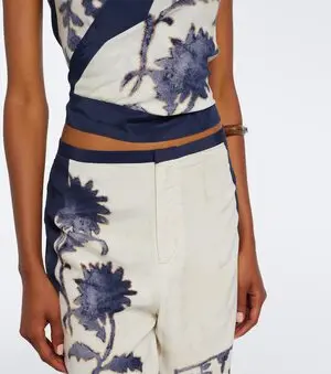 SIR. Phillipa Floral Wide-leg Trousers - Multicoloured