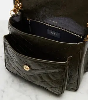 Saint Laurent Niki Medium Leather Shoulder Bag - Green