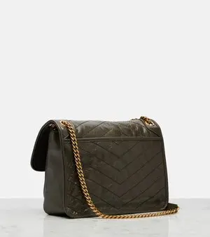 Saint Laurent Niki Medium Leather Shoulder Bag - Green
