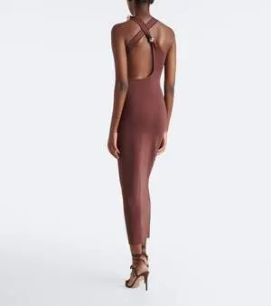 SIR. Saba Embellished Knitted Maxi Dress - Brown