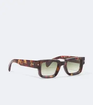 SATO Cervantes Tortoiseshell Rectangular Sunglasses - Brown