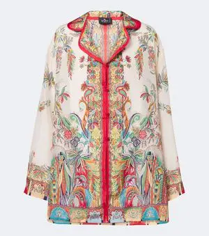 Etro Paisley Oversized Silk Shirt