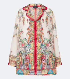Etro Paisley Oversized Silk Shirt - Multicoloured