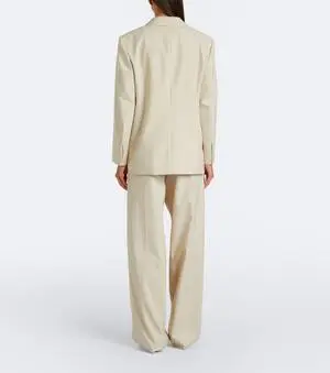 Bottega Veneta Wool And Cotton Wide-leg Pants
