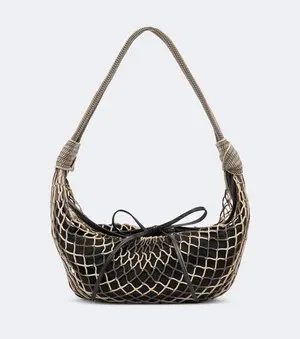 LEMAIRE Fortune Croissant Small Net Shoulder Bag - Beige