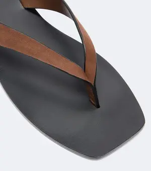 A.emery Kinto Suede Thong Sandals - Brown