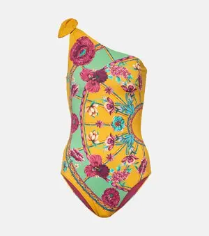 La DoubleJ Goddess Floral One-shoulder Swimsuit - Multicoloured