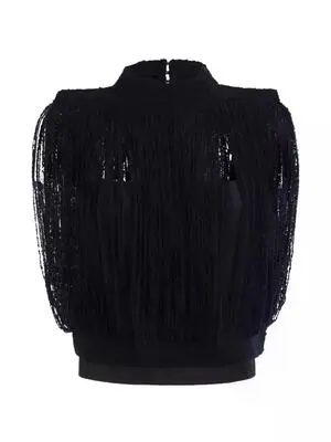 Fabiana Filippi High-neck Sleeveless Top With Fringe Detailing