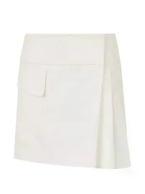 Alberta Ferretti Asymmetric Mini Skirt - Neutrals