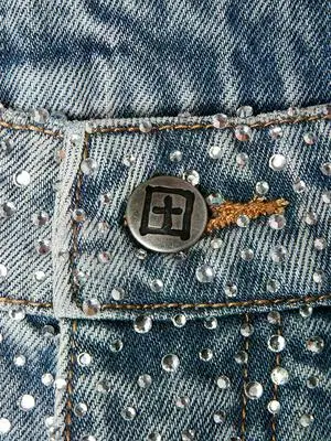 Ksubi Maxx Operator Crystal-embellished Denim Shorts - Blue