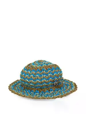 Alberta Ferretti Braided Hat - Brown