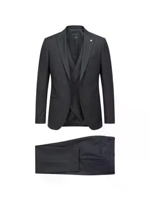 LUIGI BIANCHI MANTOVA Peak-lapels Three-piece Suit - Grey