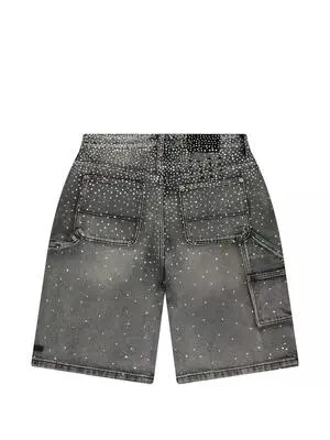 Ksubi Maxx Operator Crystal-embellished Shorts - Grey