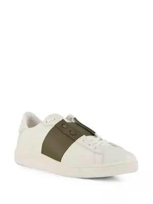 Valentino Garavani Vlogo Signature Panelled Leather Sneakers - White