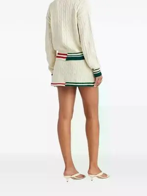 SEROYA Pearson Cable-knit Skirt - Neutrals