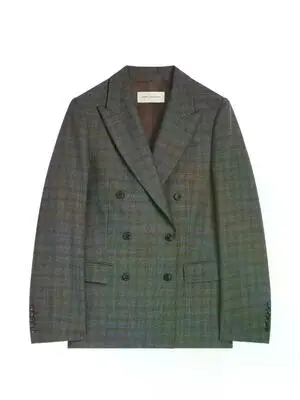 Dries Van Noten Double-breasted Wool Blazer - Grey