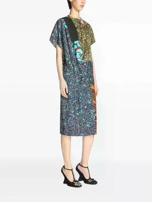 Dries Van Noten Draped Viscose Knee-length Dress
