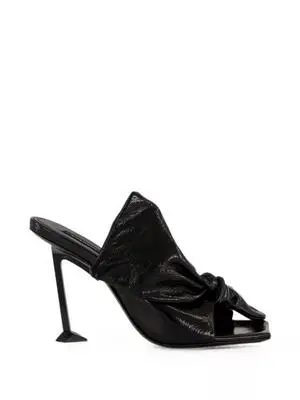 Givenchy Boudoir Knotted Leather Sandals - Black
