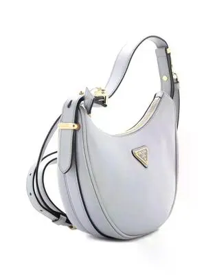 Prada Half Moon Hobo Bag - Grey