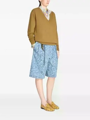 Dries Van Noten Fine Merino Wool V-neck Pullover