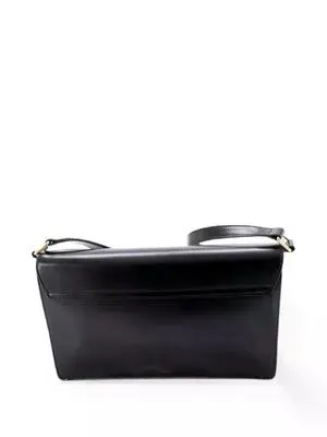 Celine Trapeze Triomphe Smooth Calfskin Shoulder Bag - Black