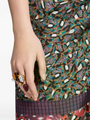Dries Van Noten Hand-painted Tortoiseshell Motif Ring