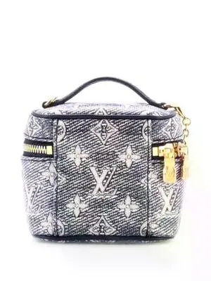 LOUIS VUITTON Monogram Jacquard Canvas Micro Satchel Vanity Case - Blue