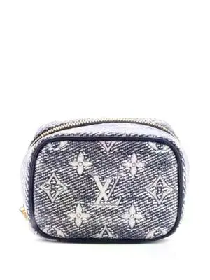 LOUIS VUITTON Monogram Jacquard Canvas Micro Satchel Vanity Case - Blue