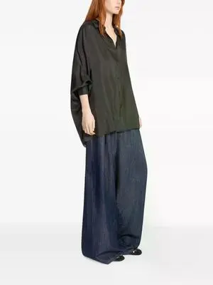 Dries Van Noten Striped Cupro Cocoon Shirt