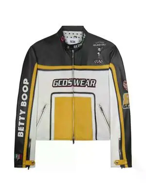 Gcds X Betty Boop Leather Biker Jacket - Black