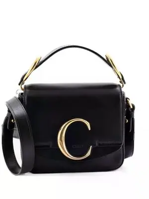Chloé C Flap Bag Mini Crossbody Bag - Black
