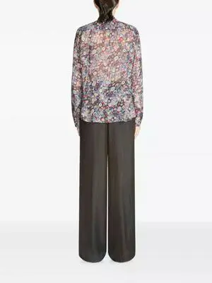Dries Van Noten Embroidered Viscose Shirt - Blue