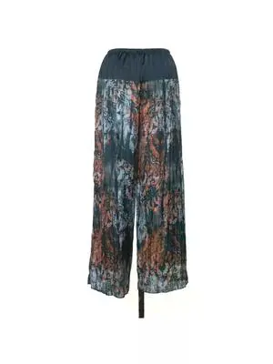MULLER OF YOSHIOKUBO Damask Pattern Drawstring Wide Leg Trousers