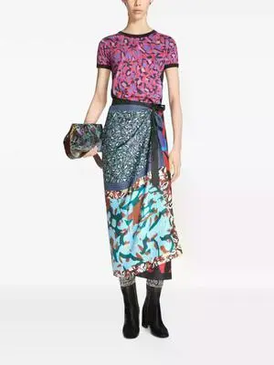 Dries Van Noten Pleated Velvet Clutch Bag