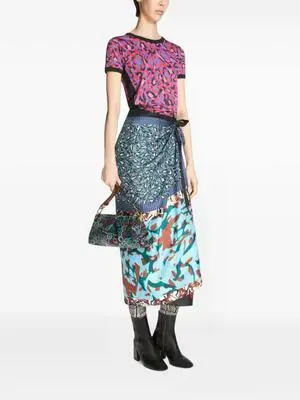 Dries Van Noten Pleated Velvet Clutch Bag