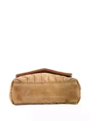 Saint Laurent Loulou Matelassé Chevron Suede Small Shoulder Bag
