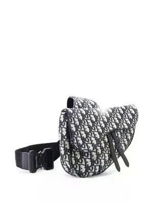 Dior Saddle Oblique Canvas Crossbody Bag - Blue