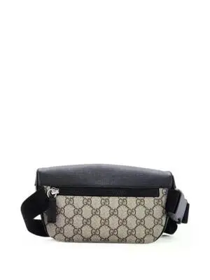 Gucci Gg Coated Canvas Medium Belt Bag - Black