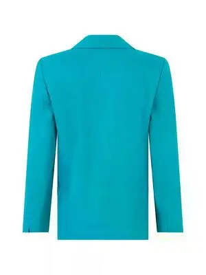 Alberta Ferretti Single-breasted Linen-blend Blazer