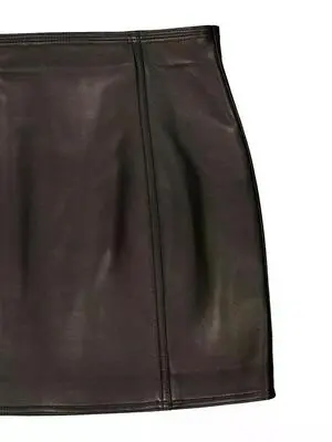 Balmain High-waist Lambskin Mini Skirt