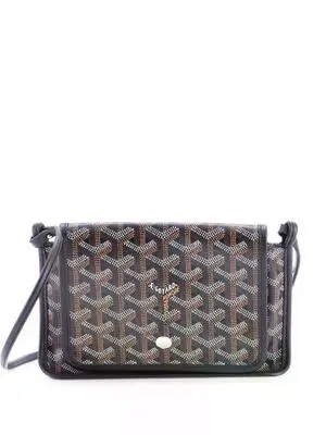 Goyard Plumet Clutch Wallet Coated Canvas Crossbody Bag - Black