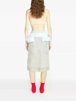 Dries Van Noten Embroidered Midi Skirt
