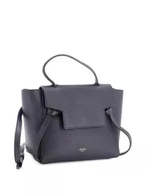 Celine Pico Belt Bag In Textured Leather - Black