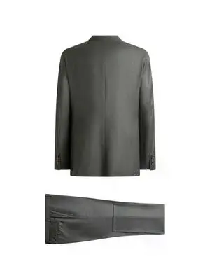 Etro Single-breasted Suit In Wool Flannel