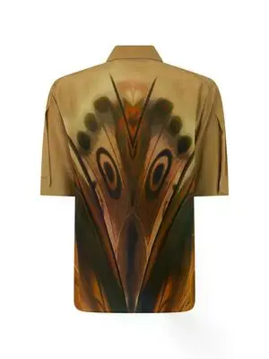 Alberta Ferretti Butterfly-print Silk Shirt - Yellow