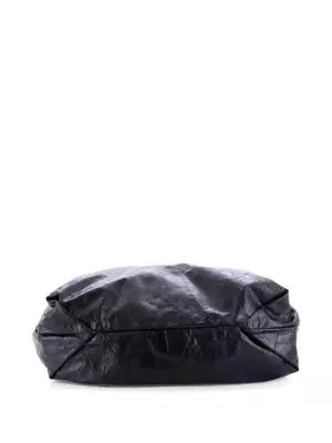 Balenciaga Crush Chain Leather Medium Tote Bag - Black