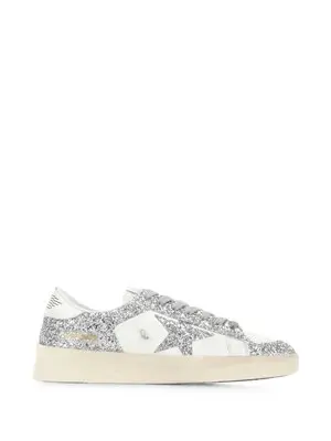 GOLDEN GOOSE Stardan Leather Sneakers - Silver