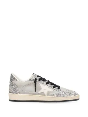 GOLDEN GOOSE Ball Star Leather Sneakers - Silver