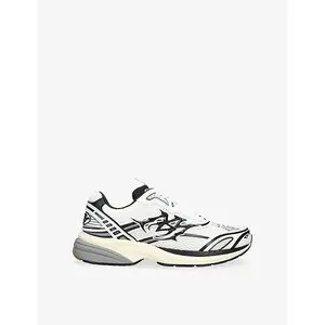 Amiri M Tech Mesh And Leather Trainers - White/blk