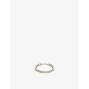 INDIGO LUNE Eterna 18ct Plated Stainless Steel Ring - Silver